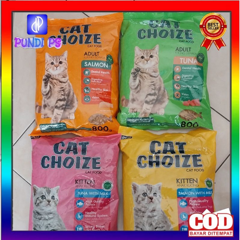 Jual CAT CHOIZE Adult Kitten pakan kucing 800 gram dan 1kg | Shopee ...