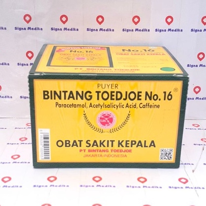 Jual Puyer Bintang Toedjoe No.16 Box Isi 120 Sachet - Obat Sakit Kepala ...
