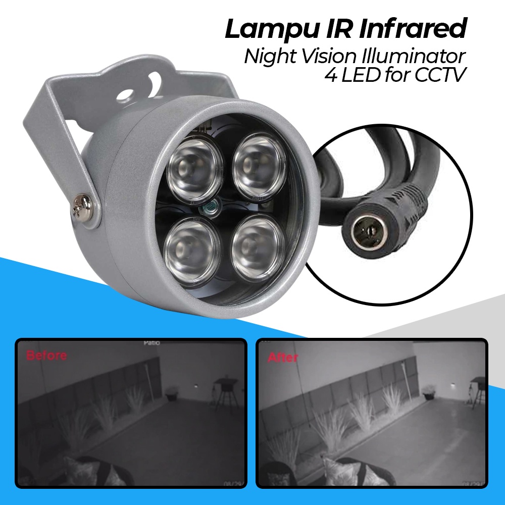 Jual Lampu IR Infrared Night Vision Illuminator 4 LED for CCTV ...