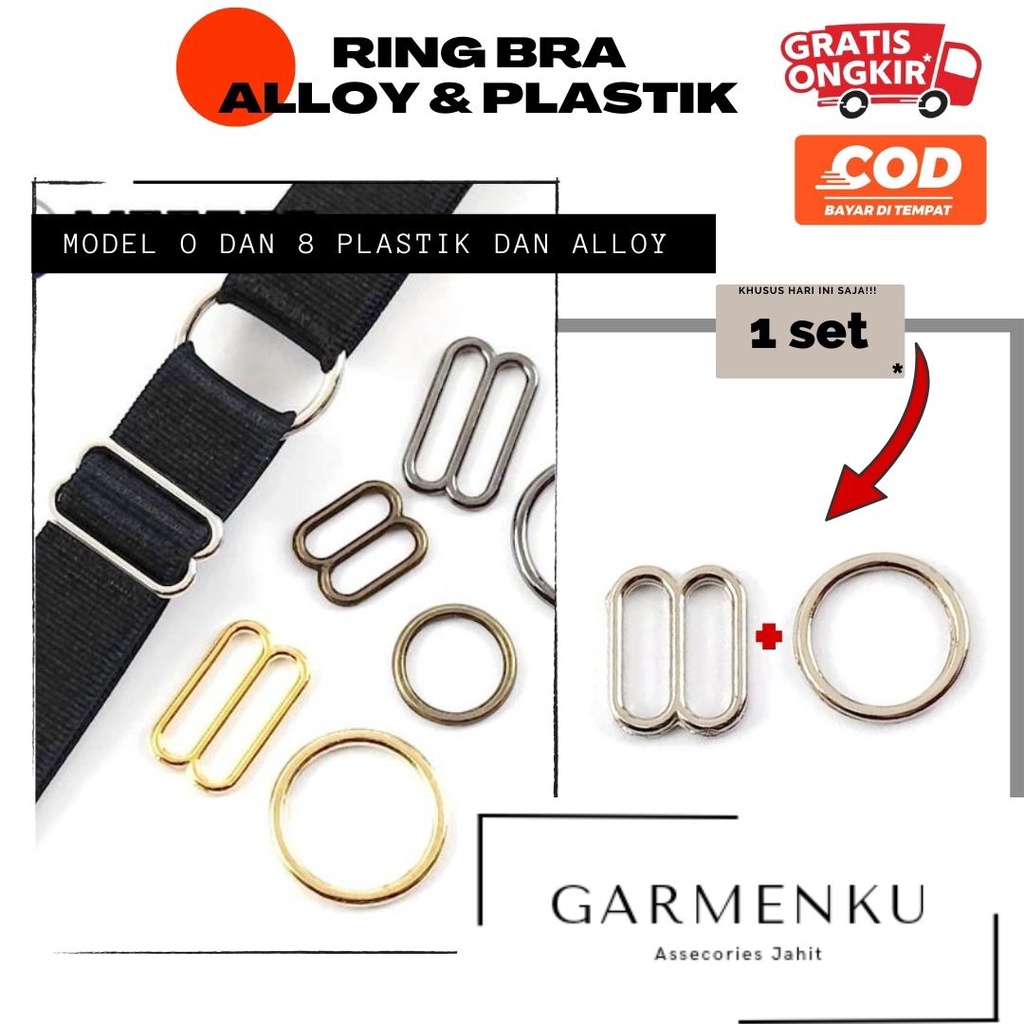 Jual Ring Pengait BH atau Bra Untuk Pengatur Naik Turun Tali Bra Masker ...