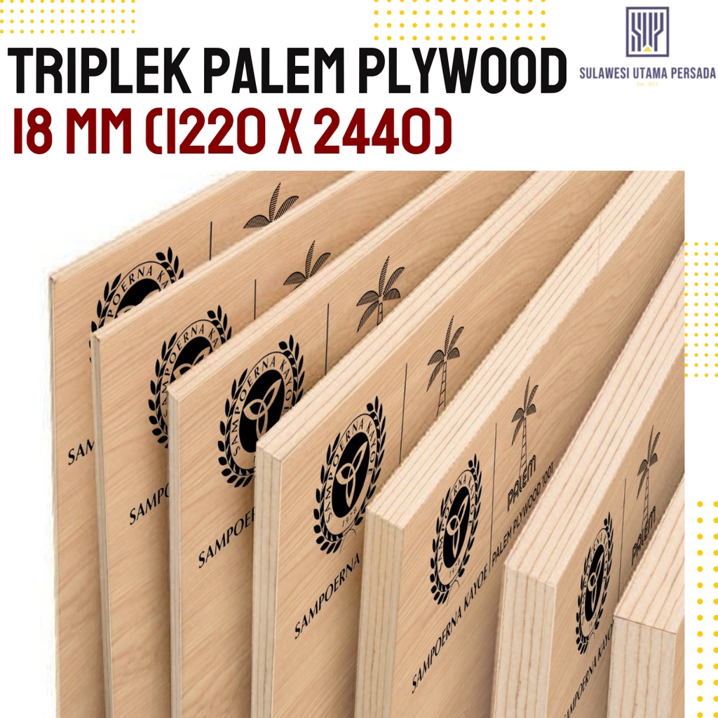 Jual TRIPLEK MULTIPLEK PALEM KUALITAS TINGGI 1220 X2440 | Shopee Indonesia