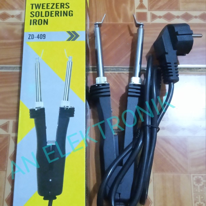 Jual Solder Jepit Pinset SMD IC Double 2 Mata 48Watt ZD-409 | Shopee ...