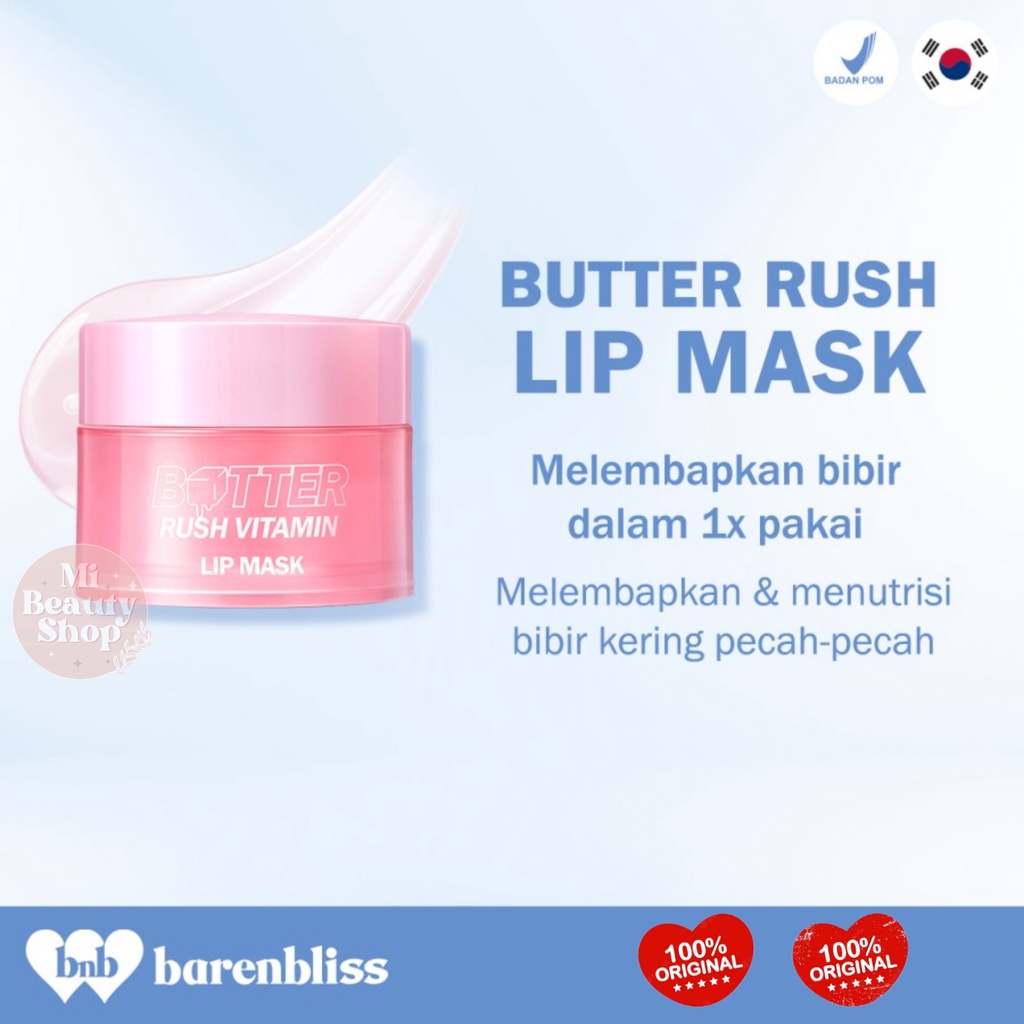 Jual BNB Barenbliss Butter Rush Vitamin Lip mask Moisturizing Lip Balm ...