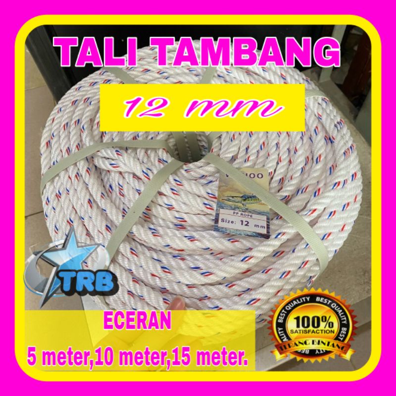 Jual TALI TAMBANG 12MM 15 METER/TALI TAMBANG PENGIKAT BARANG TRUCK,PICK ...
