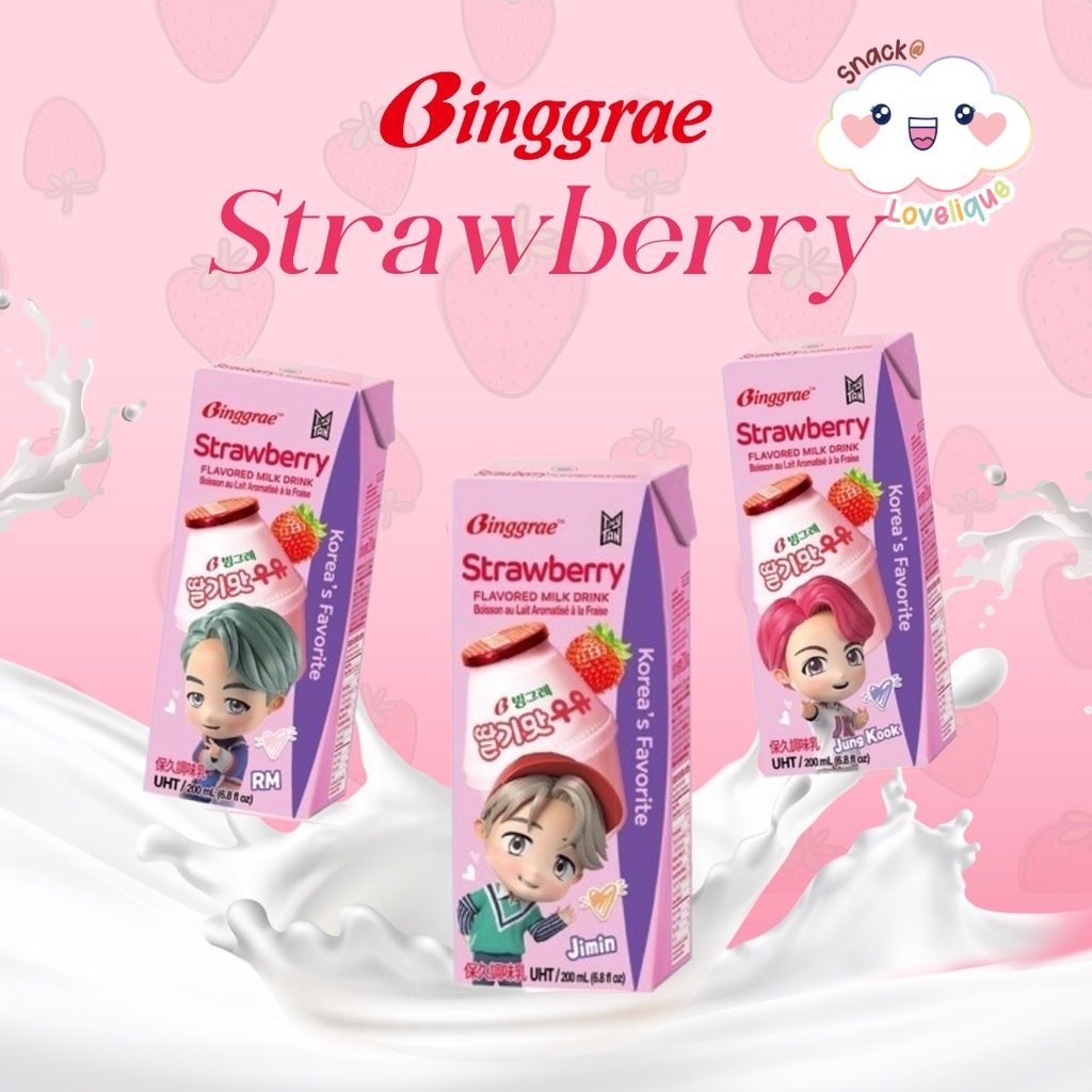 Jual Binggrae x BTS - Binggrae Tiny Tan - Binggrae Flavored Milk All ...