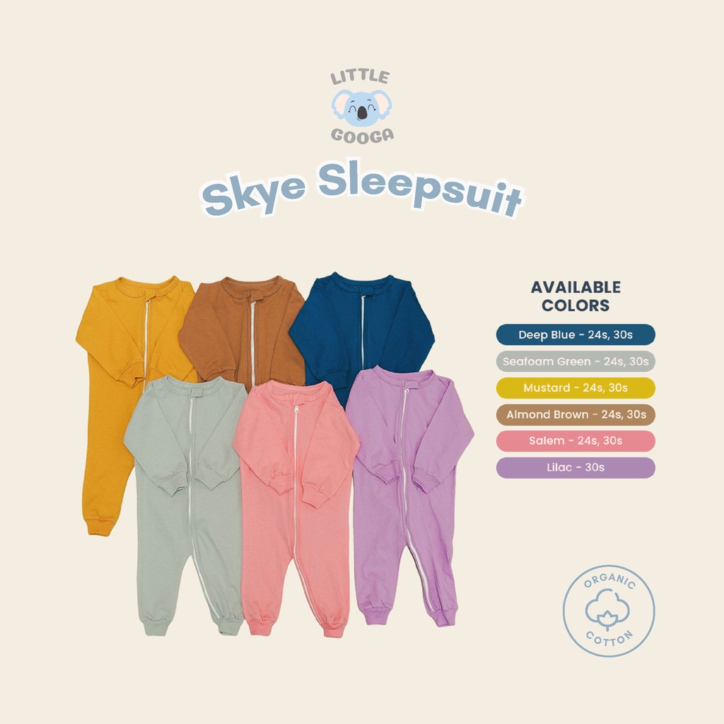Jual Little Googa | Skye Sleepsuit (0-2 yrs) | Premium Organic Cotton ...
