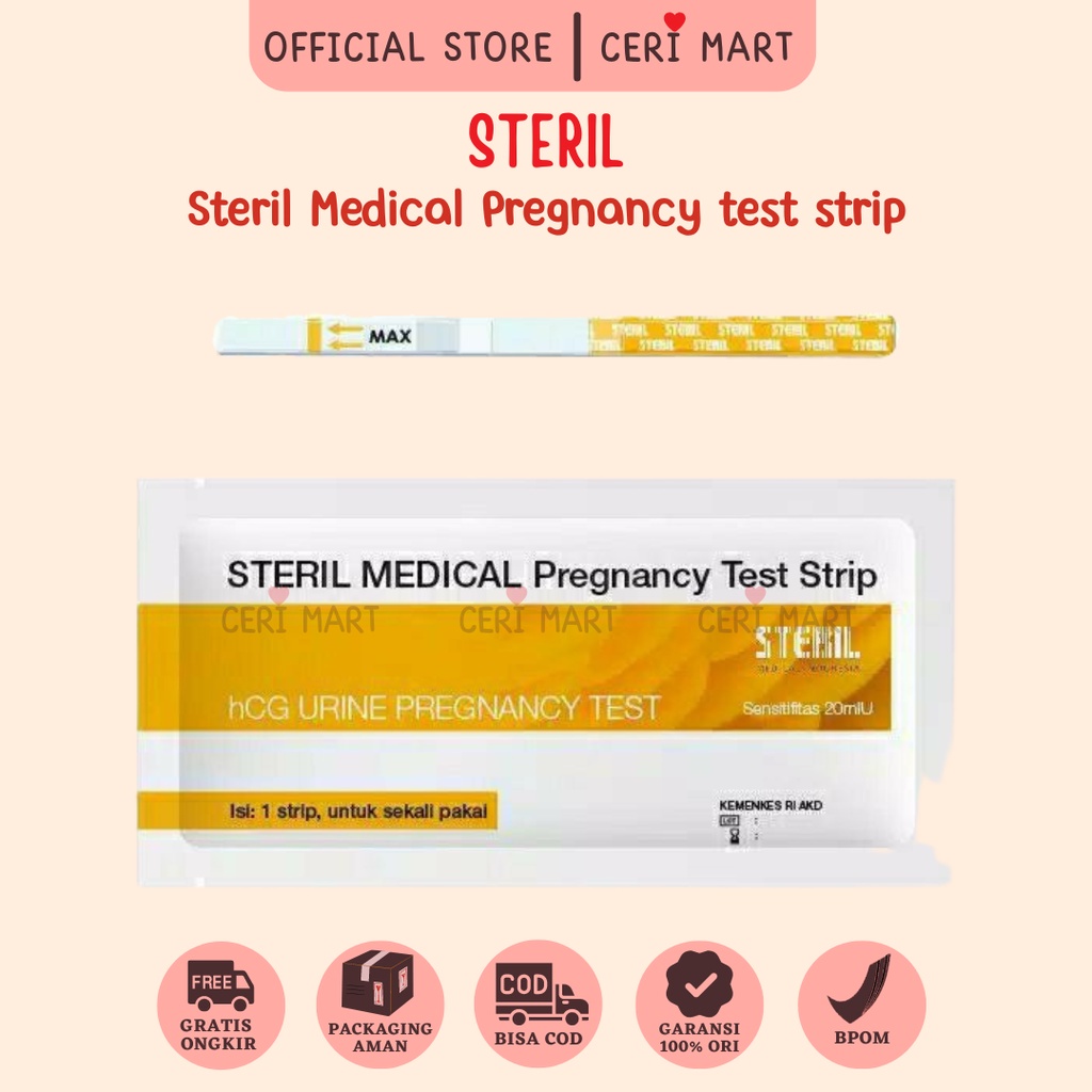 Jual Steril Pregnancy Test Strip Test Pack Steril Tes Kehamilan ...