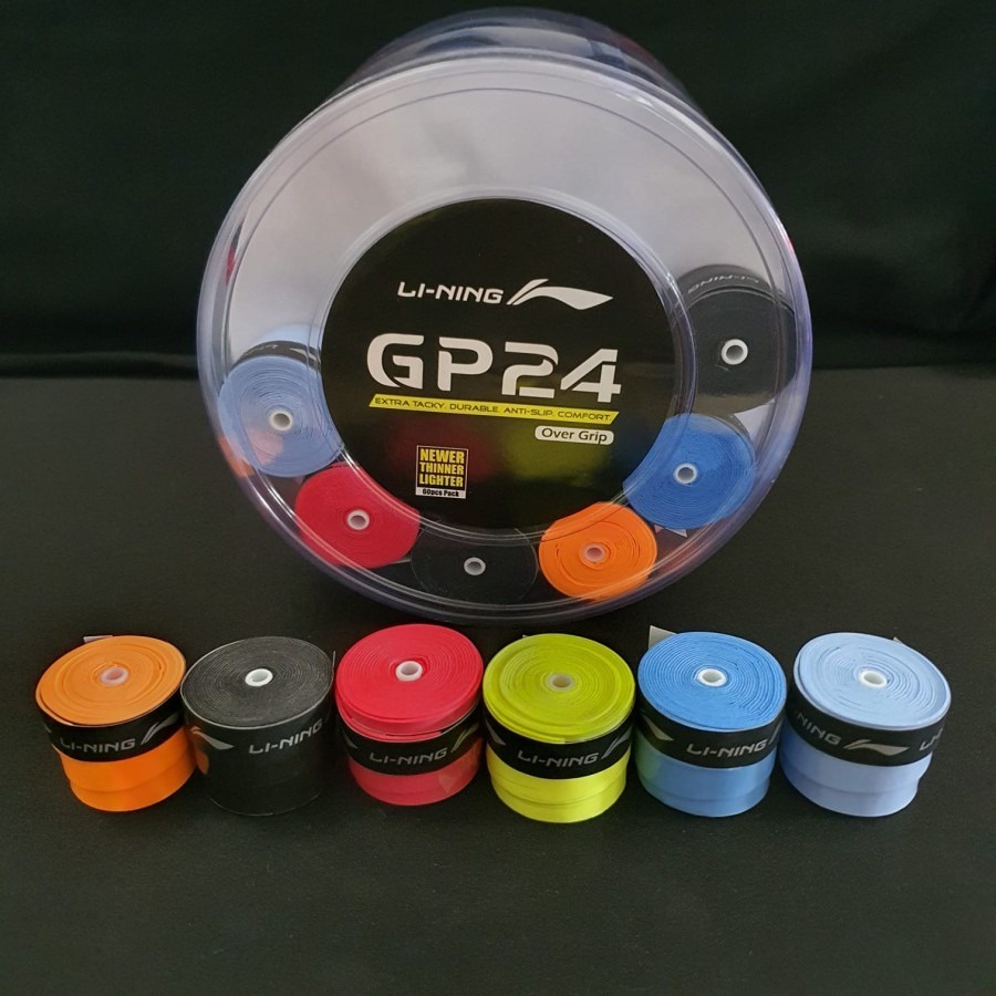 Jual Grip Karet Lining GP24-60T Li-Ning Badminton Hand Grip Bulat ...
