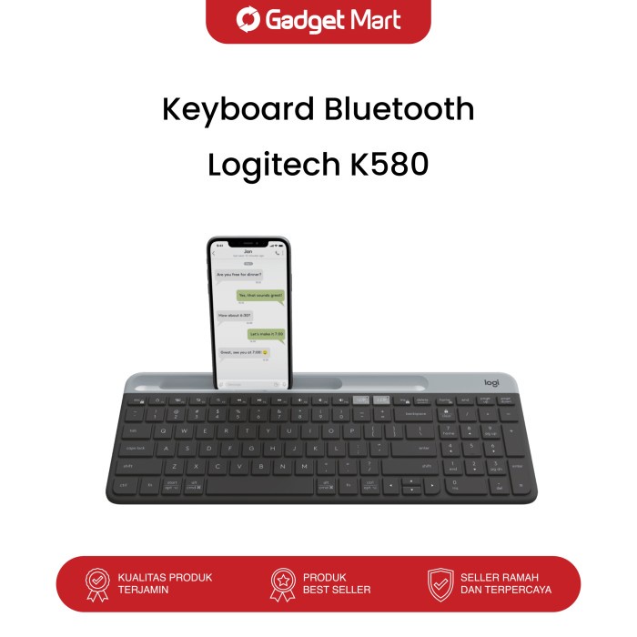 Jual Keyboard Slim MultiDevice Wireless Bluetooth Logitech K580 | Shopee Indonesia