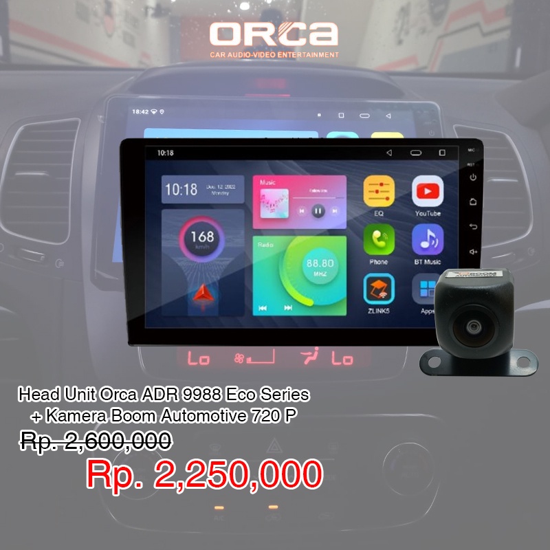 Jual Paket Head Unit Orca ADR 9988 Eco Series Plus Kamera Boom 720P ...