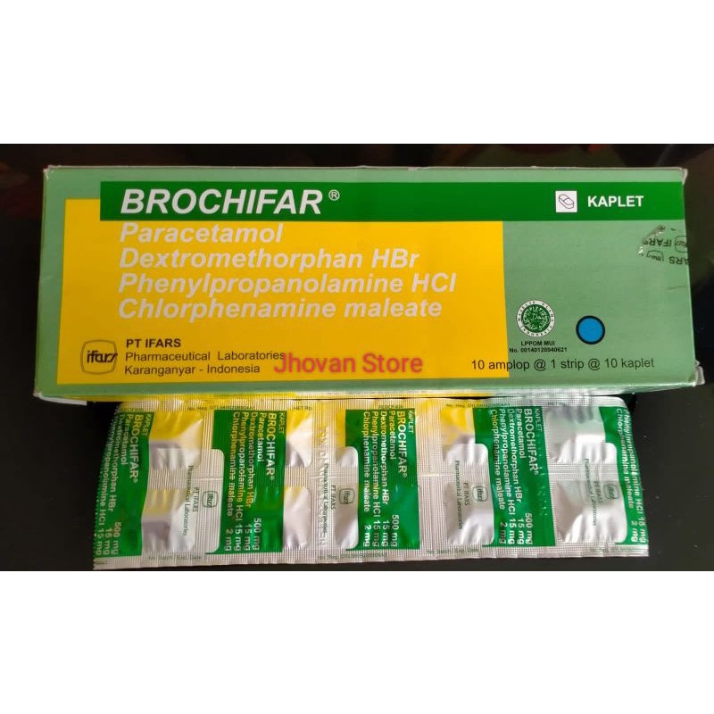 Jual BROCHIFAR 10 tablet ~ meredakan gejala flu seperti demam, sakit ...