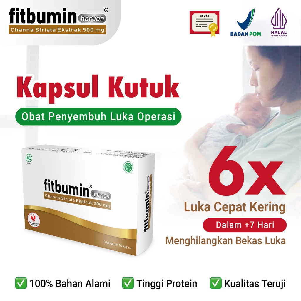Jual Fitbumin Haruan Obat Penyembuh Luka Operasi Ekstrak Albumin Ikan ...