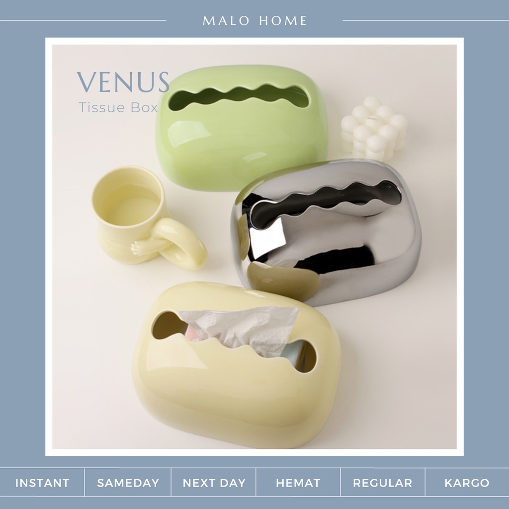 Jual MALOHOME - VENUS Tissue Box Keramic Nordic Minimalist Kotak ...