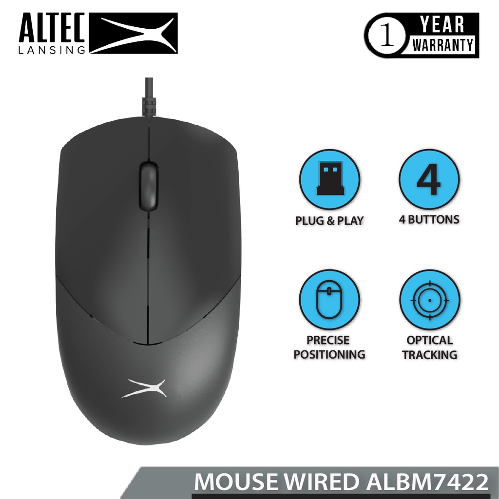Jual Altec Lansing Mouse Wired ALBM7244 | Shopee Indonesia