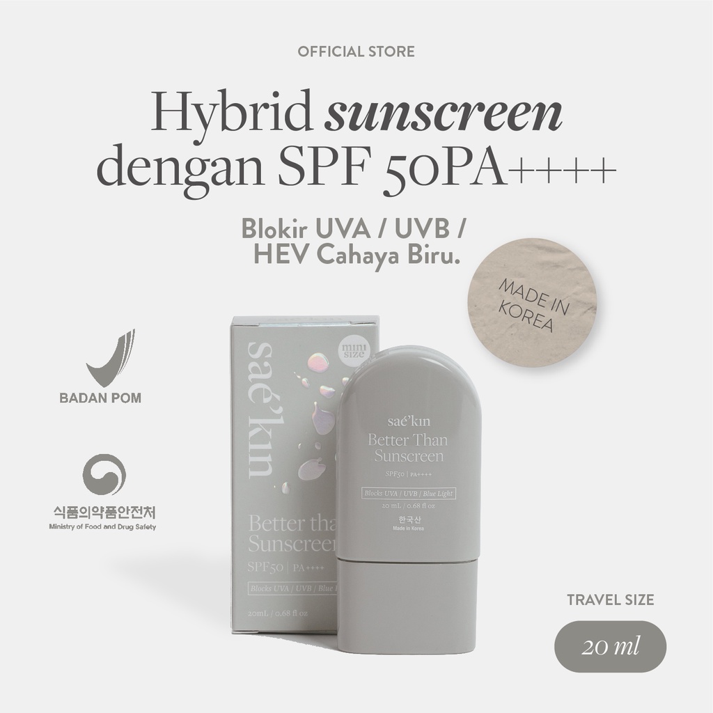 Jual Saekin Better Than Sunscreen 45ml | Protection SPF50 PA++++ | Non ...