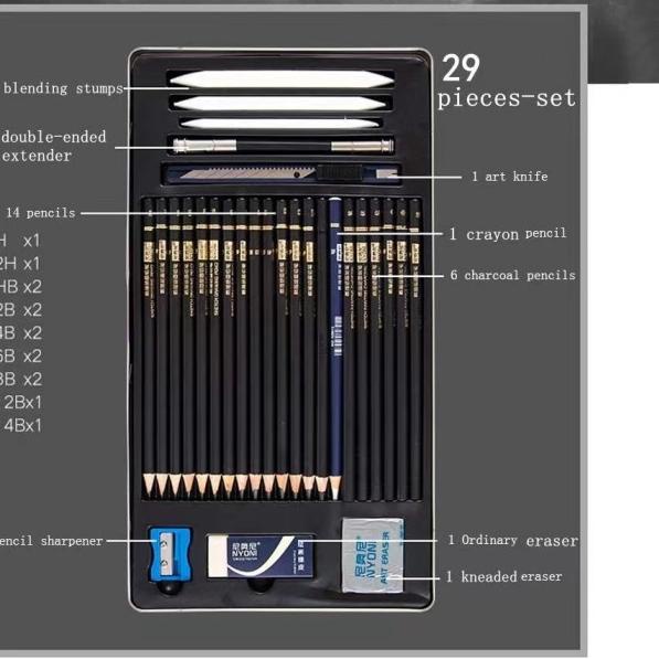 Jual NYONI Sketch Drawing Pencil Set 29 / Pensil Lukis Sketsa Set ...