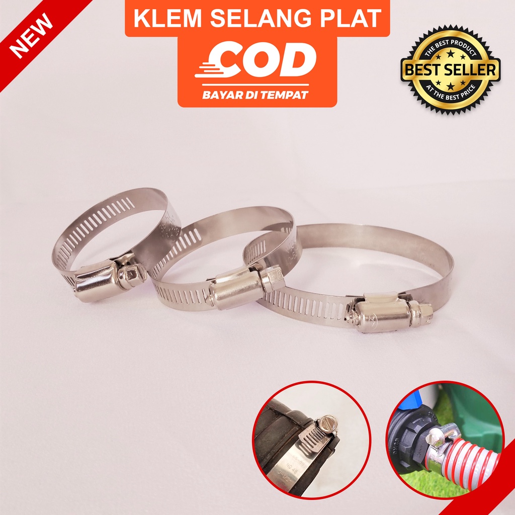 Jual Klem Selang Stainless Steel Hose Clamp 2 25 1 5 3 5 Inci Dim