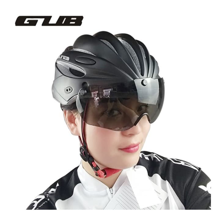 Jual HELM SEPEDA LIPAT MTB ROAD BIKE GUB K80 PLUS MAGNETIC VISOR ...