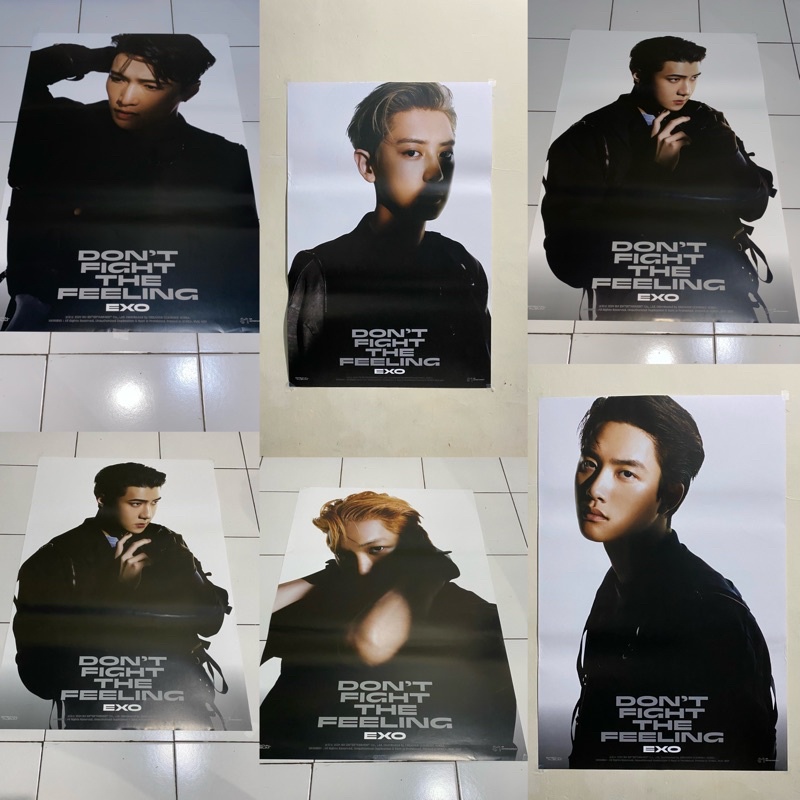 Jual [READY STOCK] OFFICIAL POSTER + TUBE EXO DON'T FIGHT THE FEELING ...