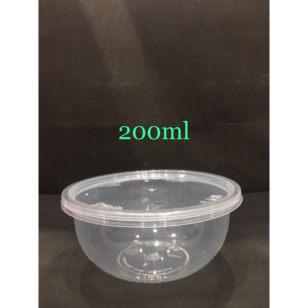 Jual Thinwall Mangkok Bulat ukuran 200ml/ Mangkok Plastik Sambal (Victory) | Shopee Indonesia