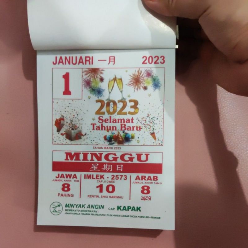Jual KALENDER HARIAN SOBEK/PAPAN KALENDER 2023 KELINCI EMAS | Shopee ...