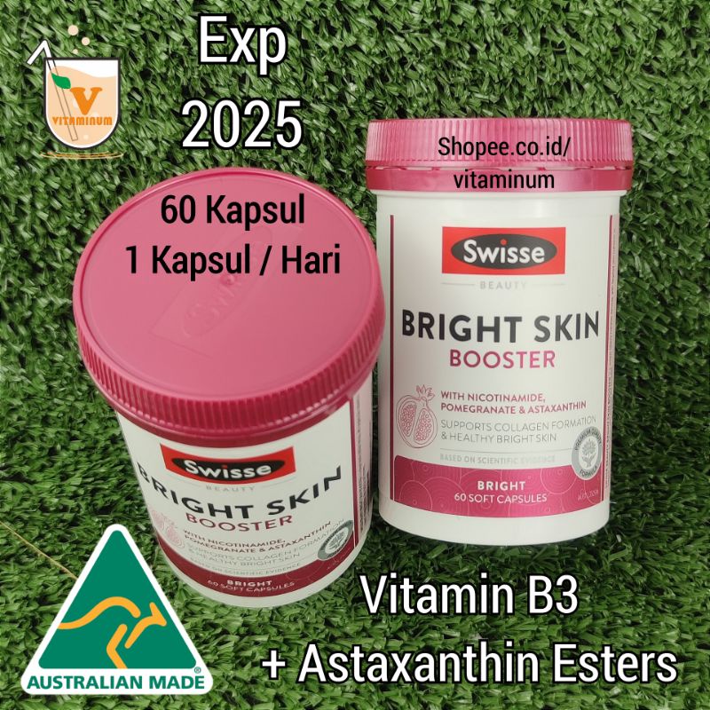 Jual Swisse Beauty Bright Skin Booster 60 Kapsul. Vitamin B3, Collagen ...