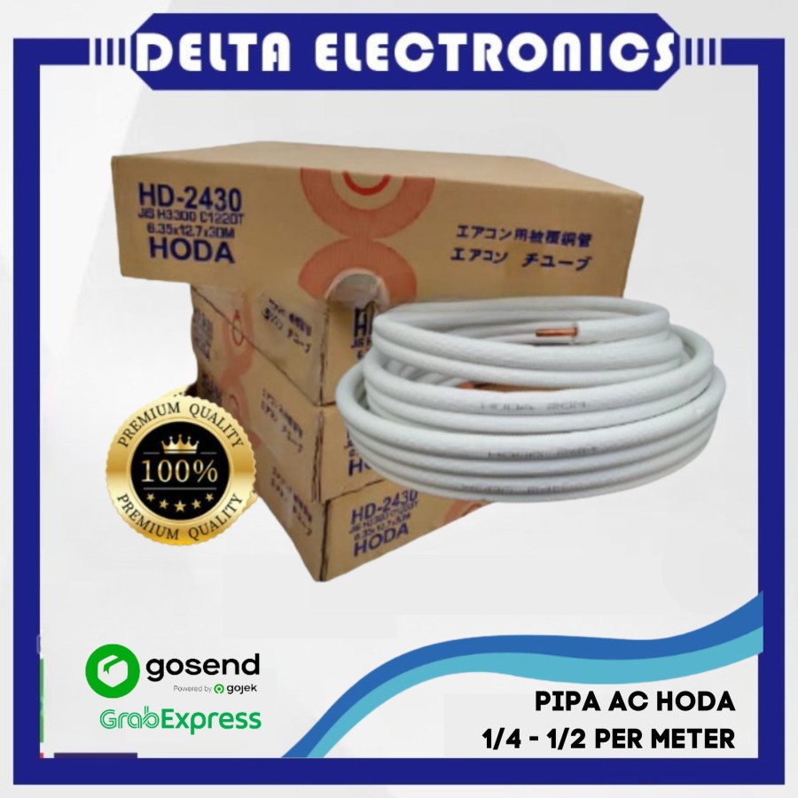 Jual PIPA AC HODA 1/4 - 1/2 (1.5 - 2 PK) PER METER | Shopee Indonesia