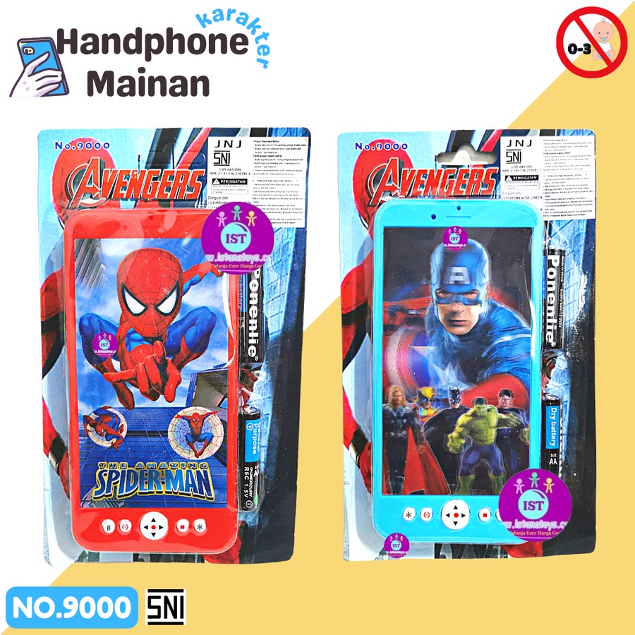 Jual Mainan Anak Handphone Dengan Karakter Edukasi Hologram Pencet Lucu ...