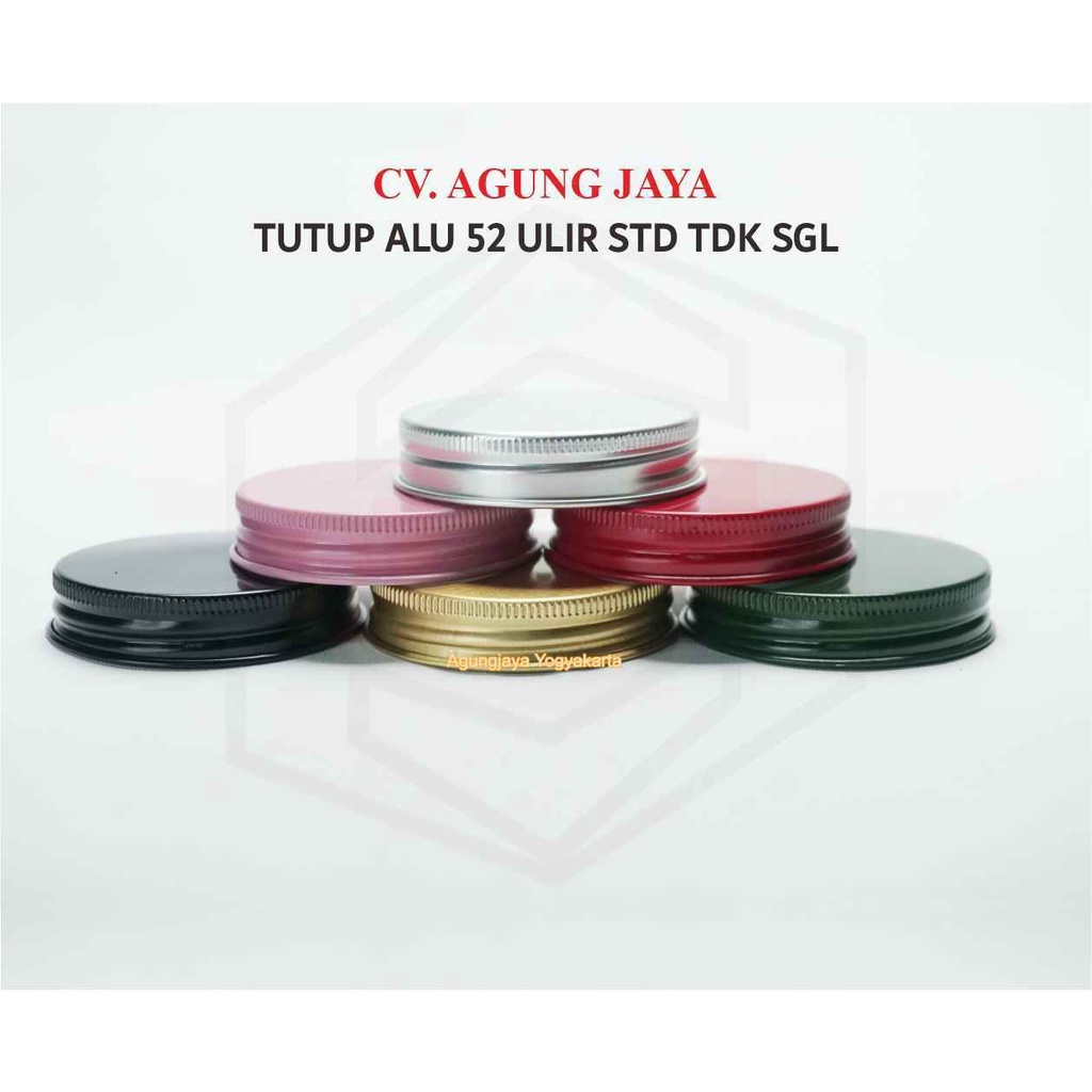 Jual Tutup Alumunium Ulir Neck 52 / Alumunium Cap / Tutup Toples ...