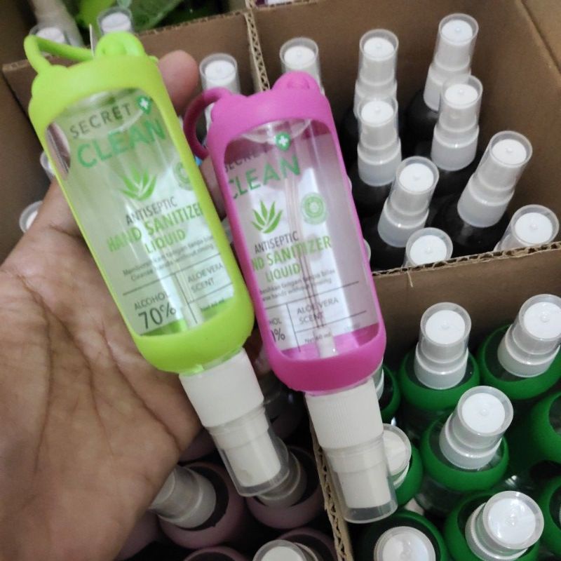 Jual SECRET CLEAN hand sanitizer spray+Silicone 60ml | Shopee Indonesia