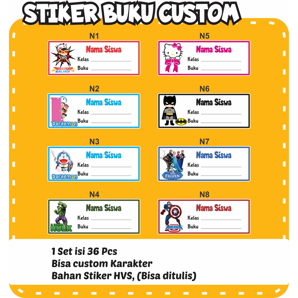 Jual Stiker Nama Anak Custom / Label Nama Anak Murah Custom | Shopee ...