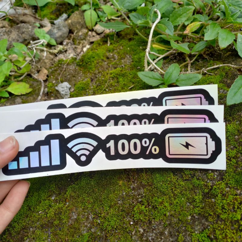 Jual STIKER VIRAL BATRAI WIFI SINYAL / STICKER BATERAI KEREN | Shopee ...