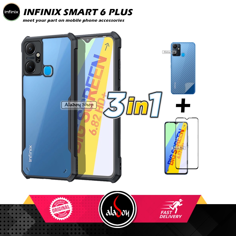 Jual Case INFINIX SMART 6 PLUS Armor Fushion Transparent Casing ...