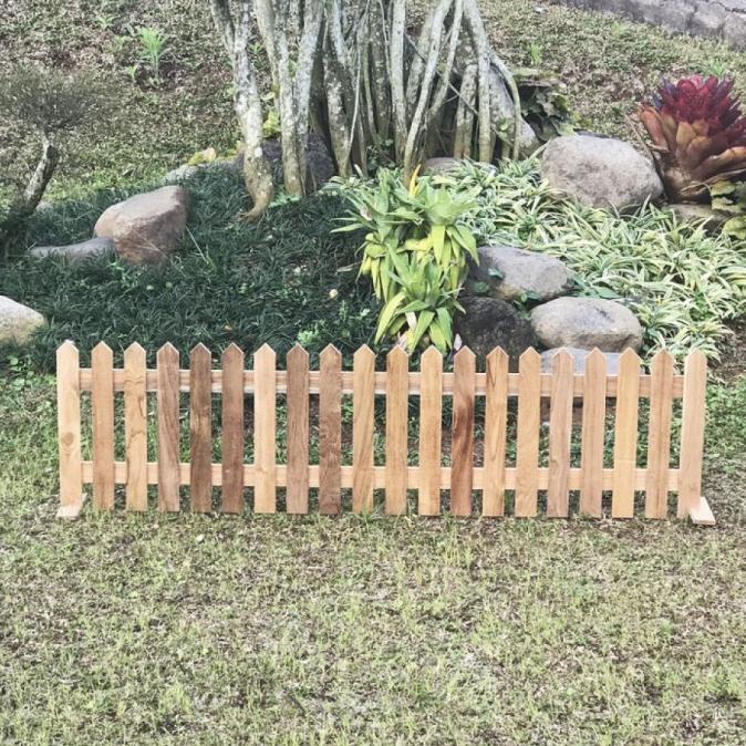 Jual Pagar Kayu Dekorasi Portable Teak Fence - 32Cm | Shopee Indonesia
