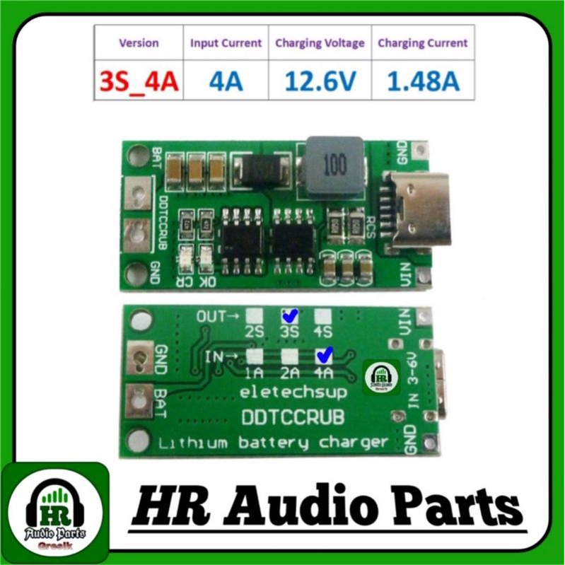 Jual Modul Charger 2S 3S 4S Type-C to 8.4V 12.6V 16.8V Step-Up Boost ...