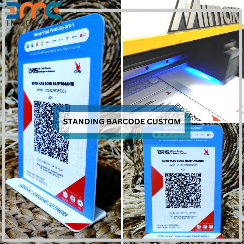 Jual Stand Barcode Qr Code Qris Akrilik T Bisa Anda Custom | Shopee ...