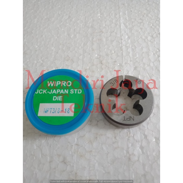 Jual Mata Snai Senai Pipa / Round Dies 3/8 x 18 NPT WIPRO | Shopee ...