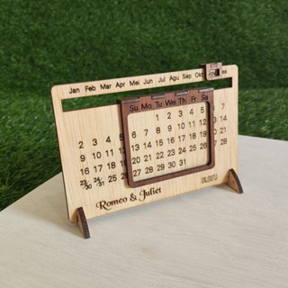 Jual kalender kayu sepanjang masa calendar abadi aesthetic | Shopee ...