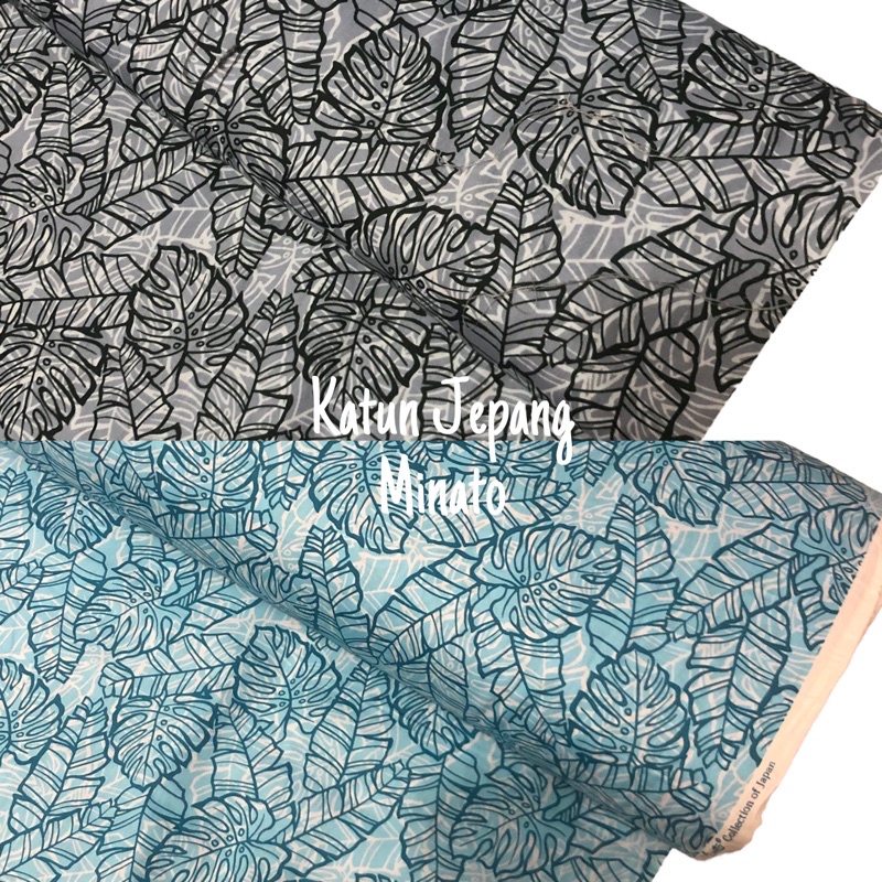 Jual Kain Katun Jepang Minato motif daun [HARGA PER 0,5 METER] | Shopee ...