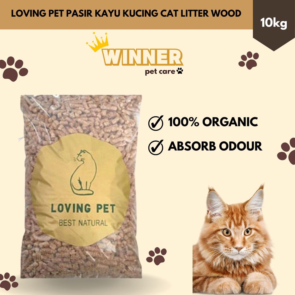 Jual Loving Pet Pasir Kucing Kayu Wood Pellet Freshpack 10kg | Shopee ...