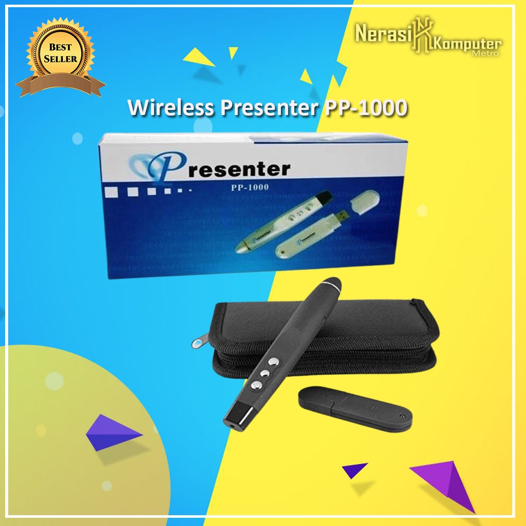 Jual Presenter Laser Pointer Wireless PP 1000 PP1000 Presentasi Murah ...
