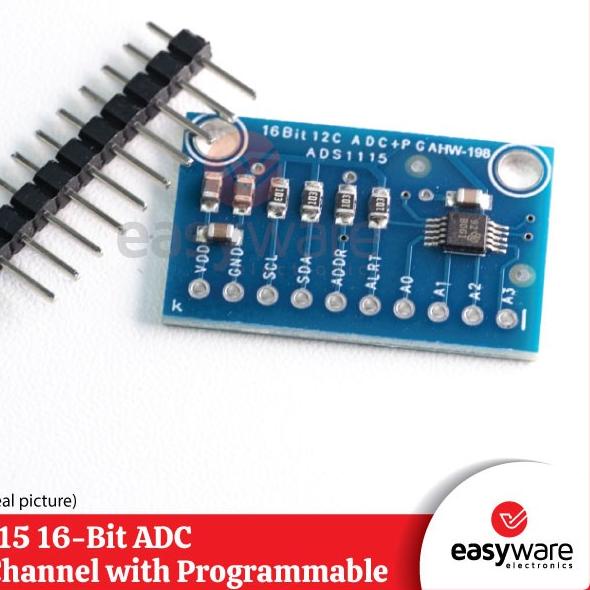 Jual ADS1115 16 BIT I2C ADC 4 CHANNEL ANALOG TO DIGITAL MODULE | Shopee ...