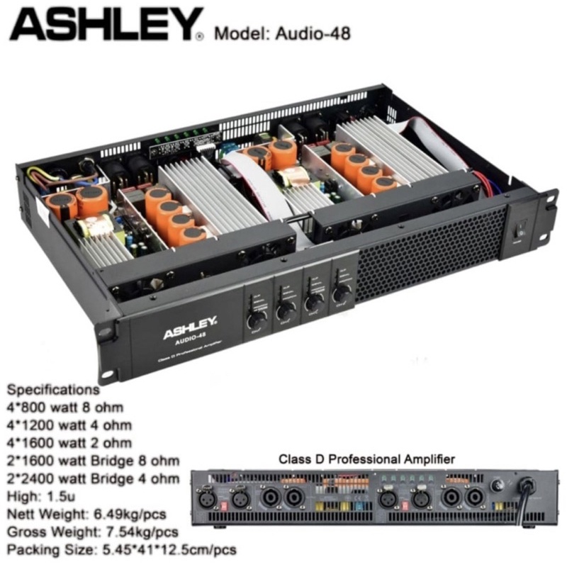 Jual Amplifier Ashley Audio 48 Original Power 4 Channel Class D(COD ...