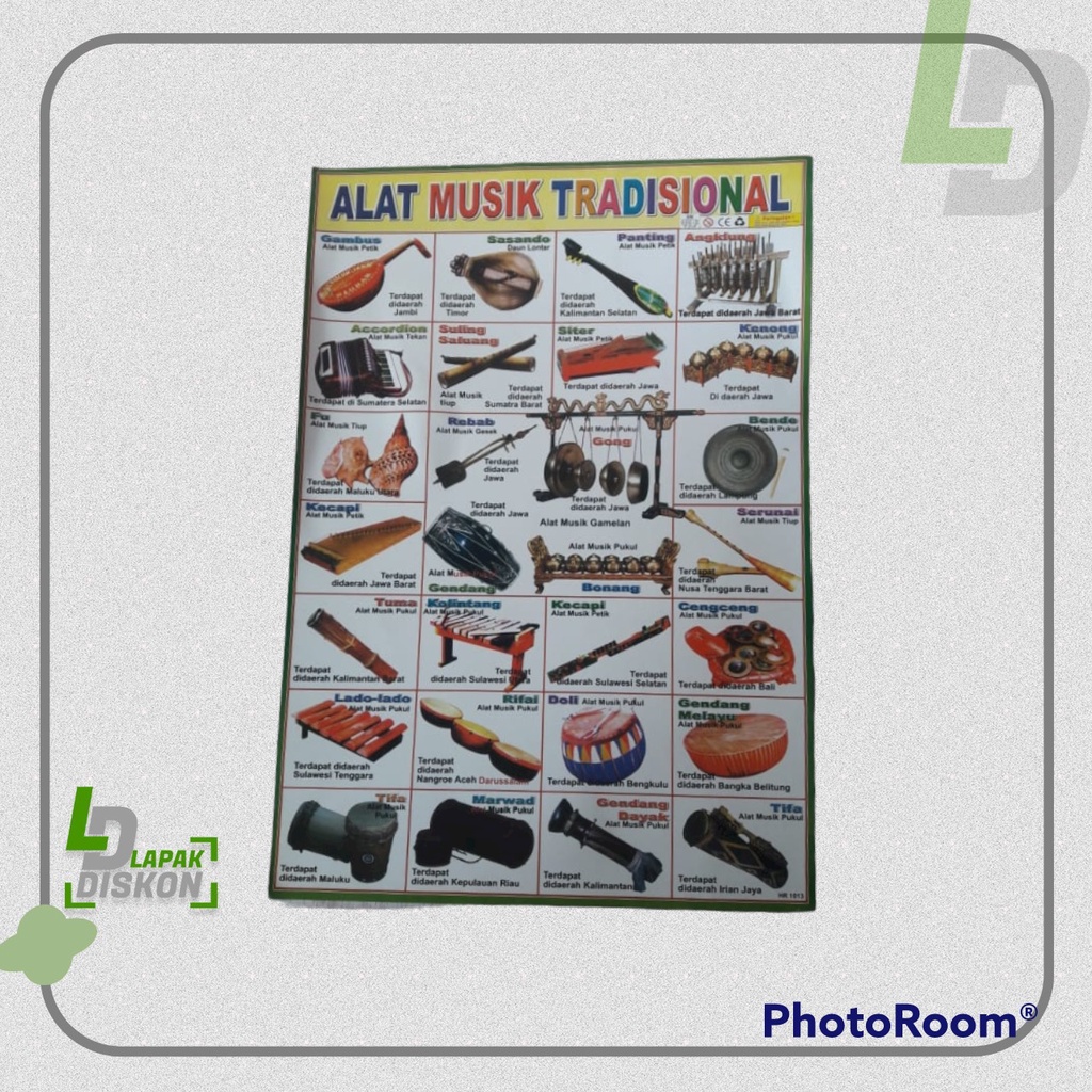Jual Poster alat musik tradisonal , poster pendidikan , poster anak ...