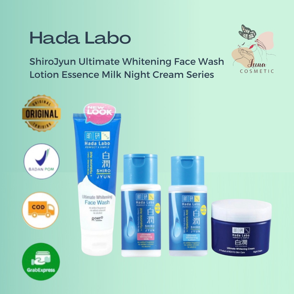 Jual Hada Labo ShiroJyun Ultimate Whitening Face Wash Lotion Essence ...