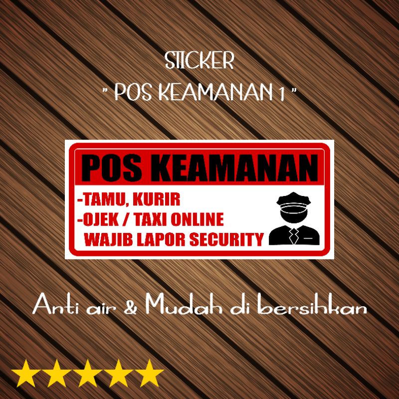 Jual Stiker Pos Keamanan Sticker Pos Security Stiker Tamu Harap Lapor ...