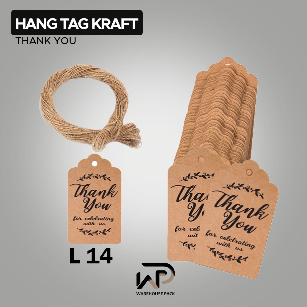 Jual Hang tag Label Thank you [ ISI 100 PCS FREE TALI RAMI ] | Hang tag ...