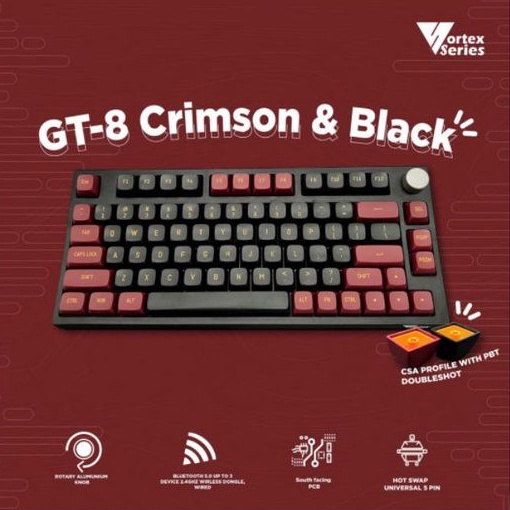 Jual vortex series mechanical key board GT-8 bck (secon) bekas pakai ...
