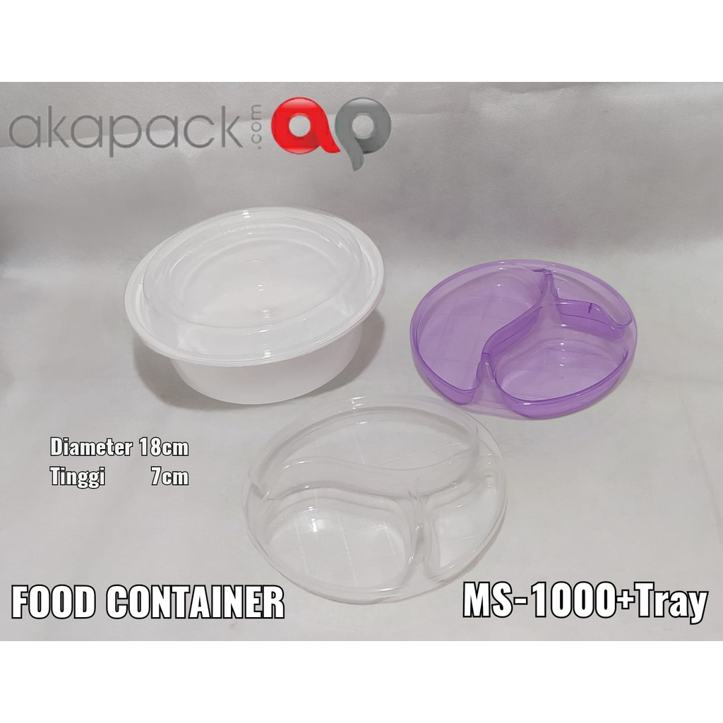 Jual Thinwall Easypack MS 1000 Isi 25pc / food container Bulat 1000ml ...
