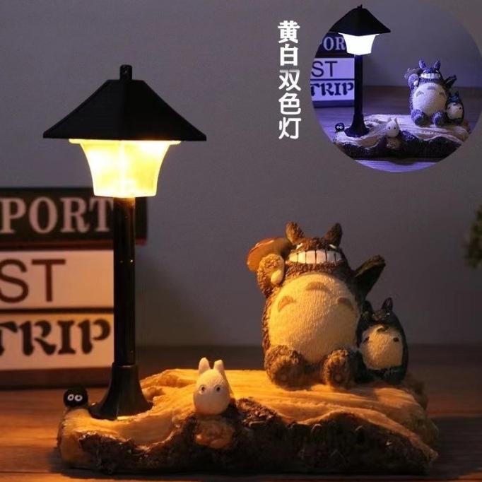 Jual Lampu Hias Kamar Tidur Resin Cartoon Totoro Spirited Away Figure ...
